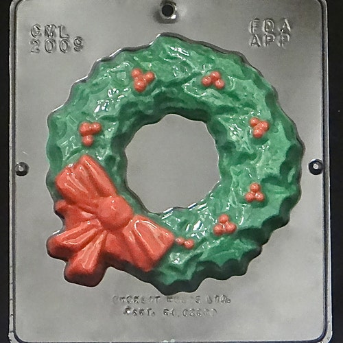 LARGE CHRISTMAS WREATH Christmas Chocolate Candy Mold - Etsy