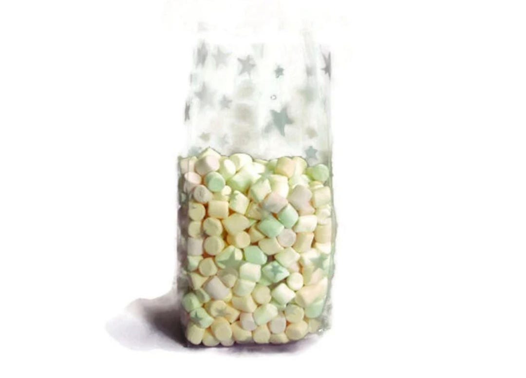 Silver Stars Cellophane Bags Qty 25 - Etsy