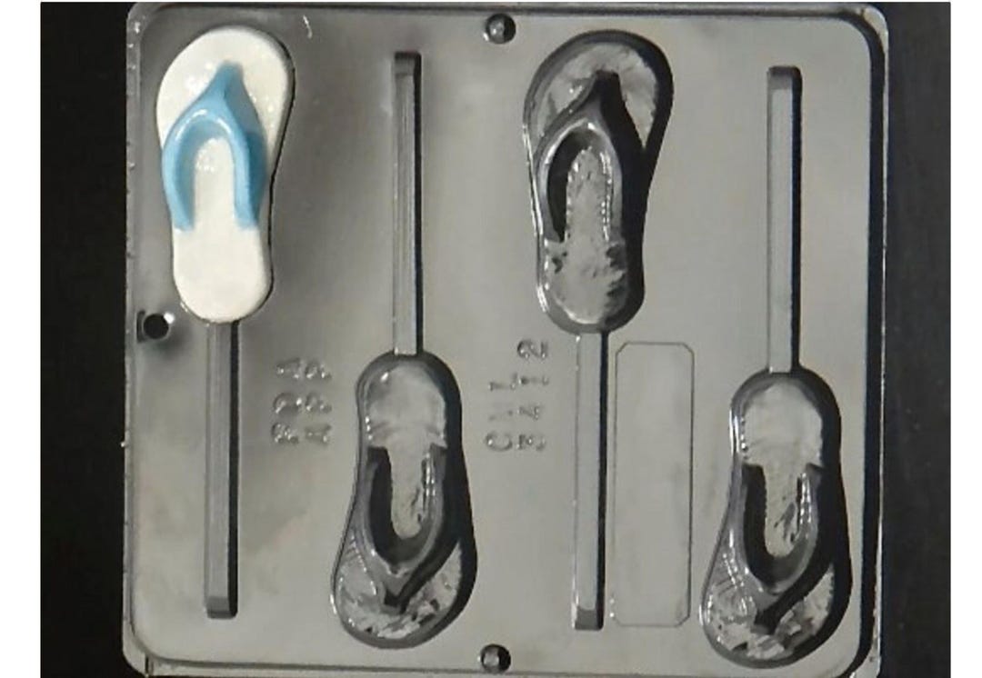 Flip Flop Lollipop Chocolate Candy Mold 3412 - Etsy