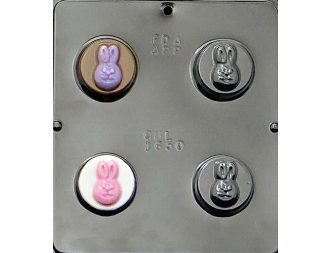 Easter Bunny Rabbit Face Cookie Sandwich Chocolate Candy Mold 1650 - Etsy