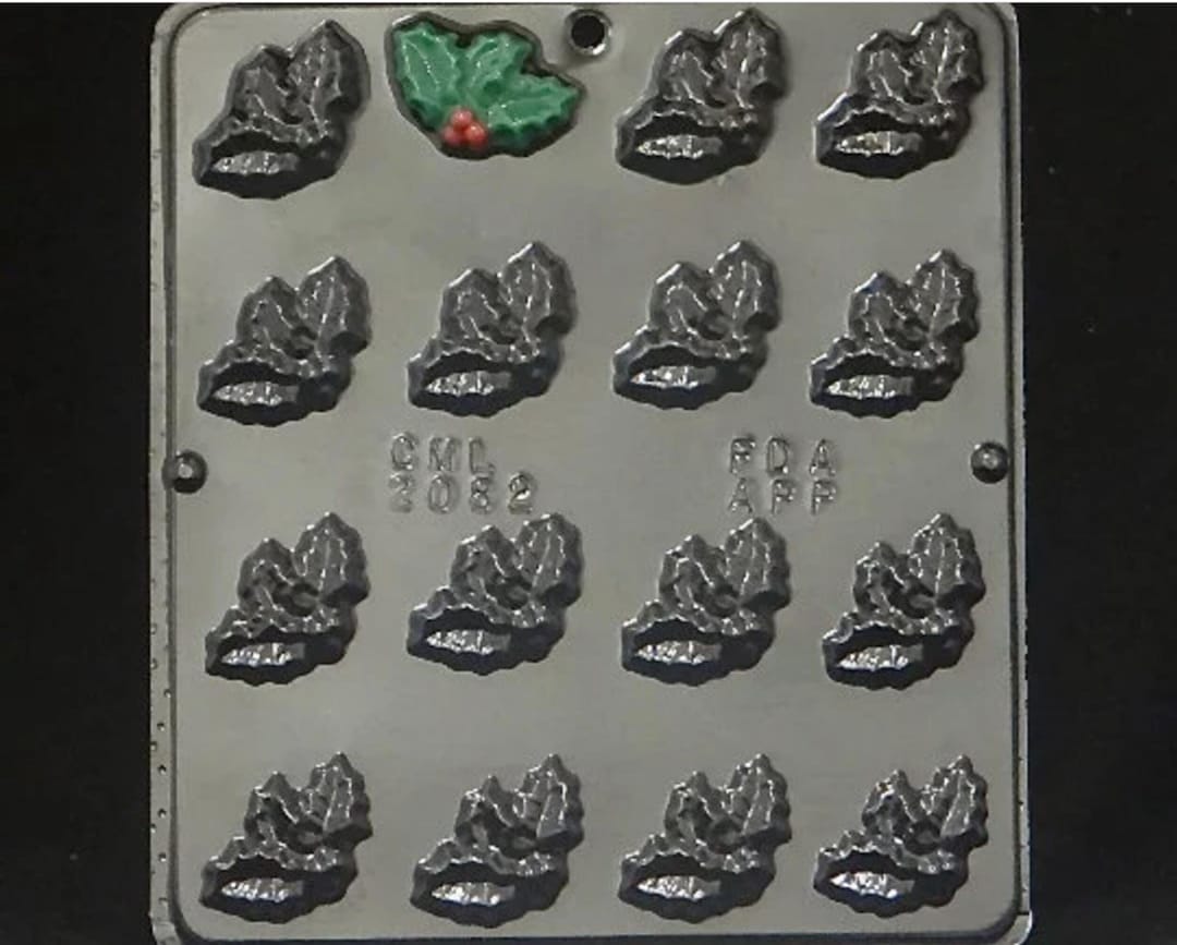 Holly Leaf Chocolate Candy Mold Christmas 2082 - Etsy