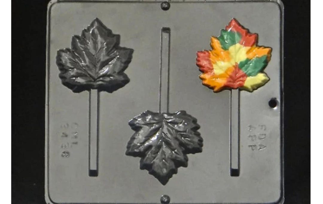 Fall Leaf / Autumn Leaf / Maple Leaf Lollipop Chocolate Candy Mold 3436 ...