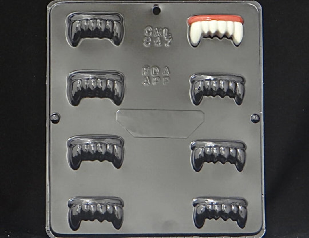Dracula's Vampire Teeth Chocolate Candy Mold Halloween 947 - Etsy