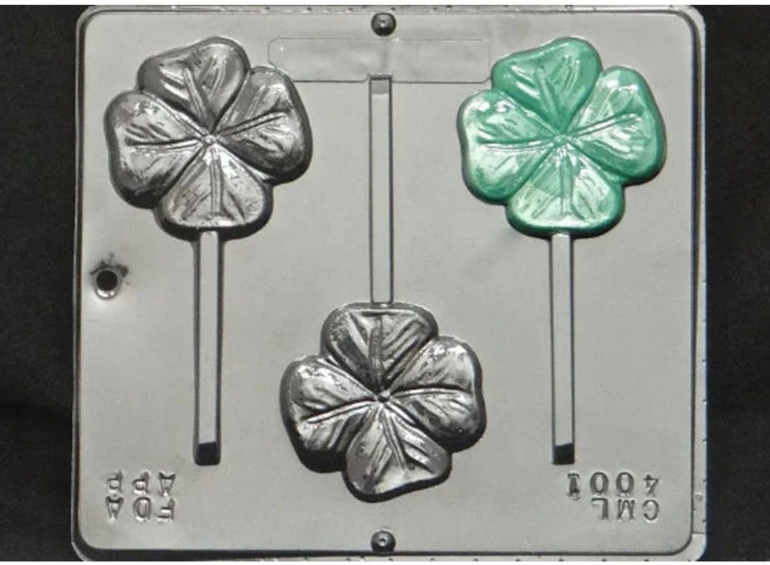Four Leaf Clover Lollipop Chocolate Candy Mold St. Patrick's Day 4001 ...