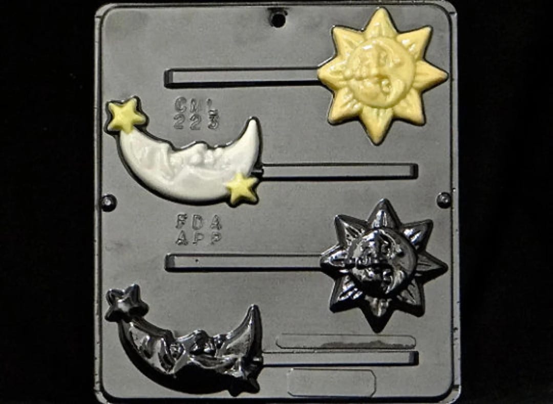 Sun and Moon Lollipop Chocolate Candy Mold 223 - Etsy