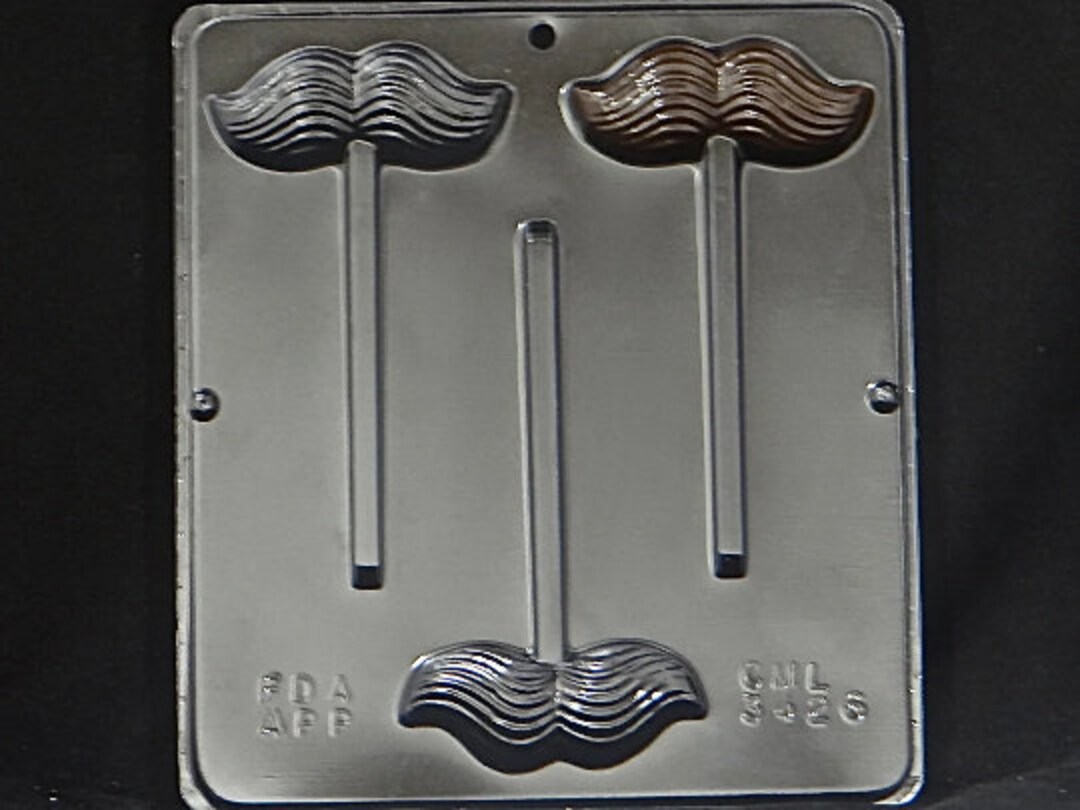 Mustache Lollipop Chocolate Candy Mold Moustache 3426 - Etsy