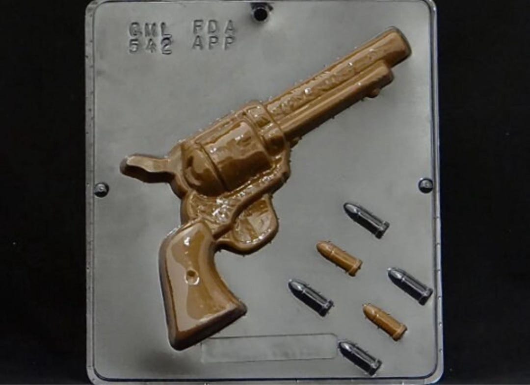 Revolver Gun With Bullets Chocolate Candy Mold - Etsy