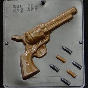 Revolver Gun With Bullets Chocolate Candy Mold - Etsy