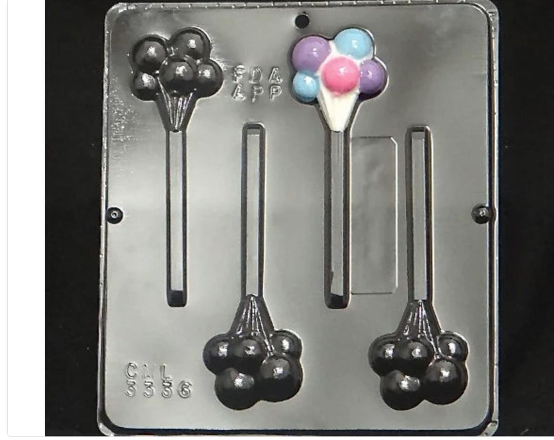 Balloons Lollipop Chocolate Candy Mold 3336 - Etsy