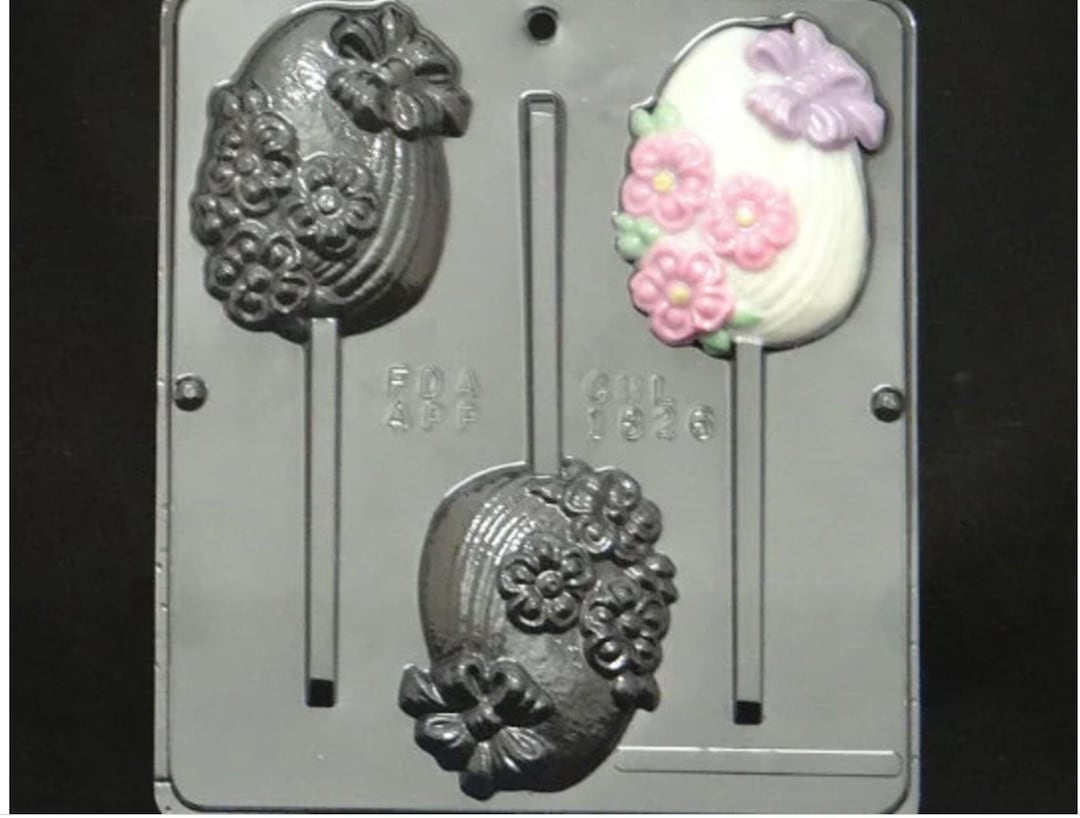 Fancy Egg Lollipop Chocolate Candy Mold Easter 1826 - Etsy