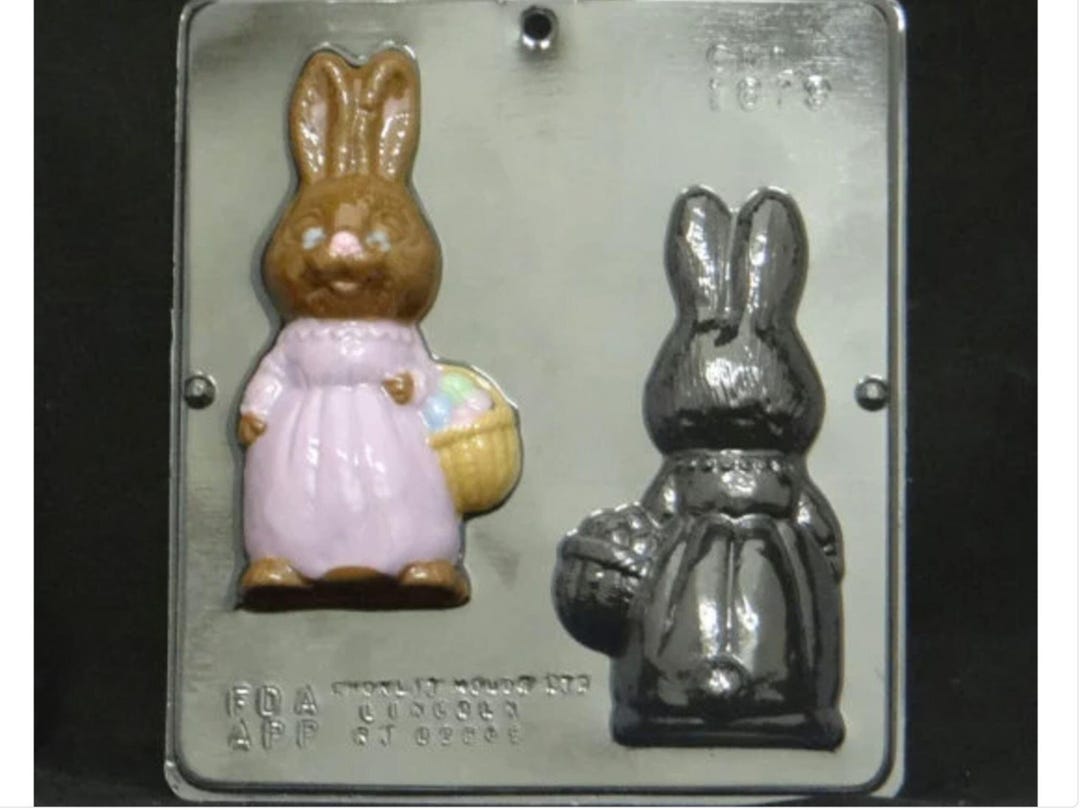 6" Girl Easter Bunny Assembly Chocolate Candy Mold Easter 1819 - Etsy