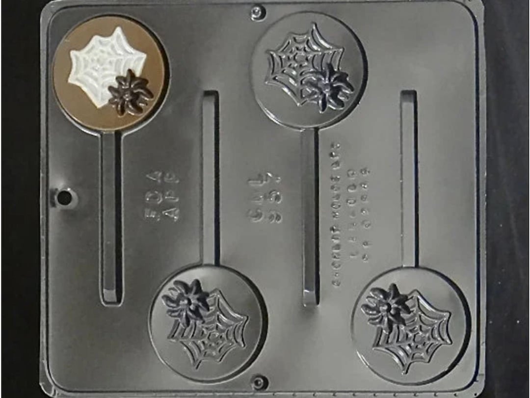 Spider Web Lollipop Chocolate Candy Mold Halloween 957 - Etsy