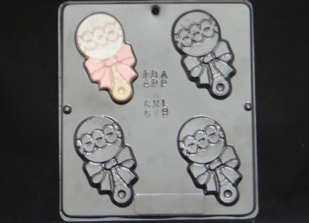 Baby Rattle Chocolate Candy Mold Baby Shower 619 - Etsy