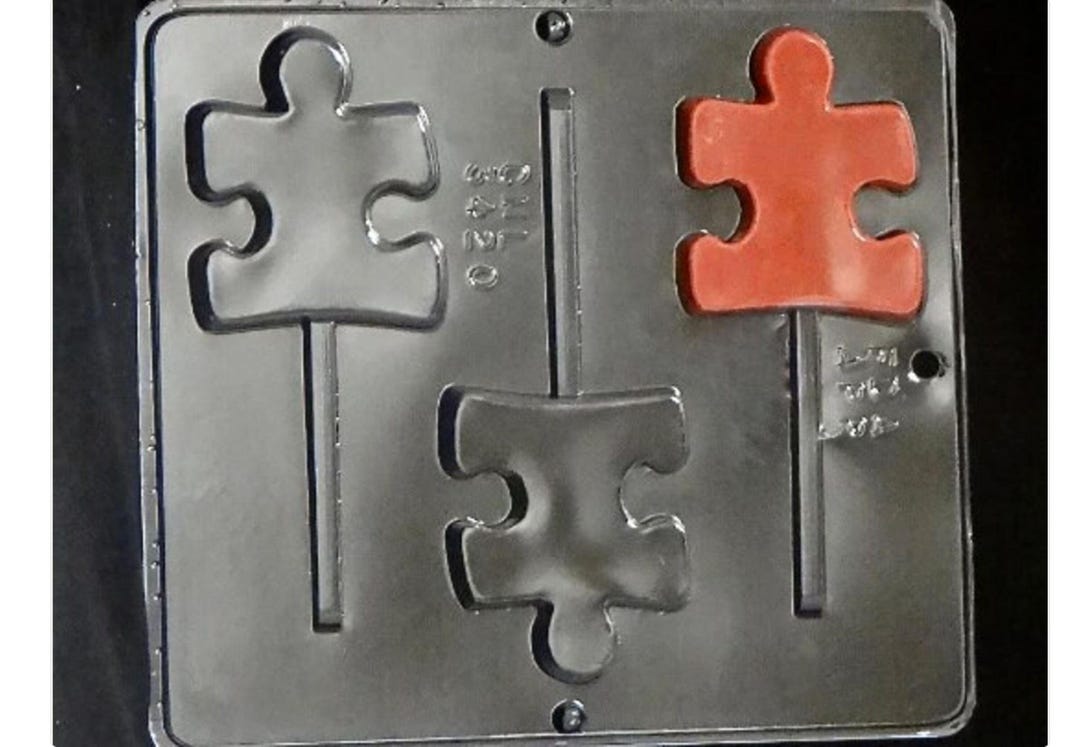 Autism Symbol Lollipop Chocolate Candy Mold 3420 - Etsy