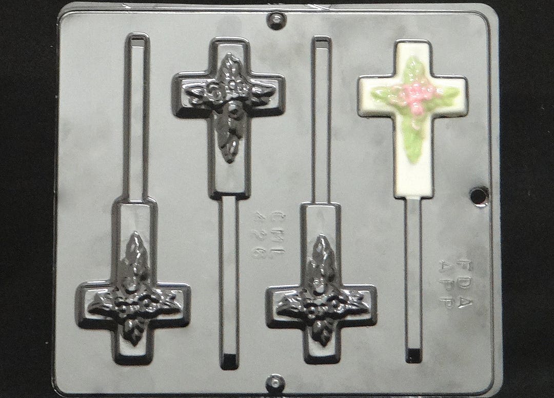 Cross Lollipop Chocolate Candy Mold Religious 426 - Etsy