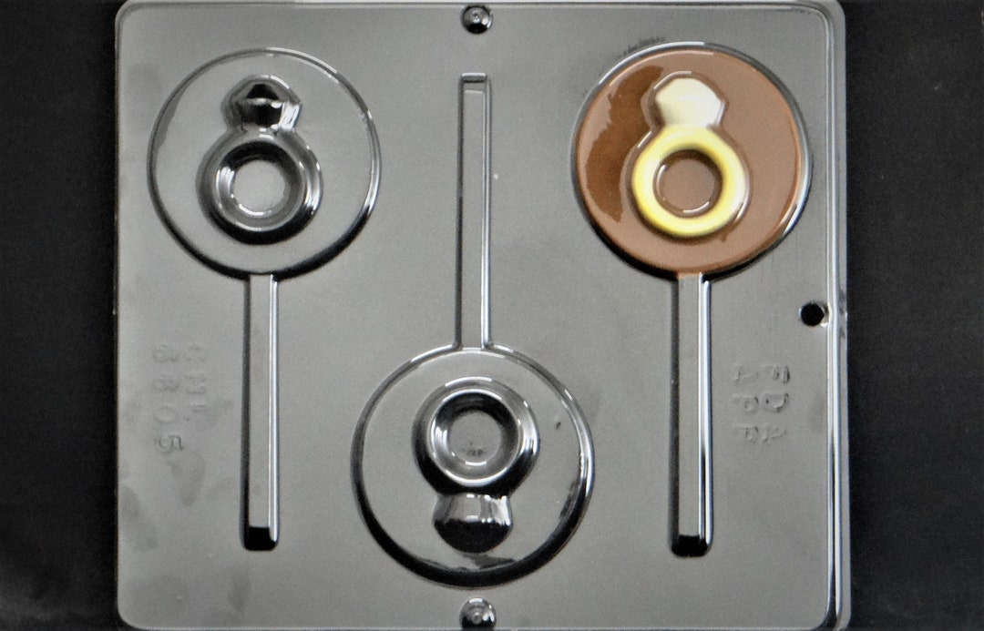 Engagement Ring Lollipop Chocolate Candy Mold Wedding Shower Favor 6605 ...