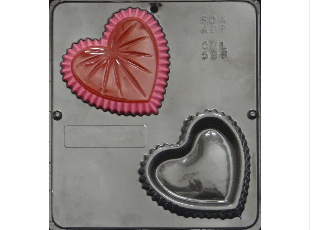 Heart Box With Cover Candy Mold Valentine's Day / Wedding 596 - Etsy