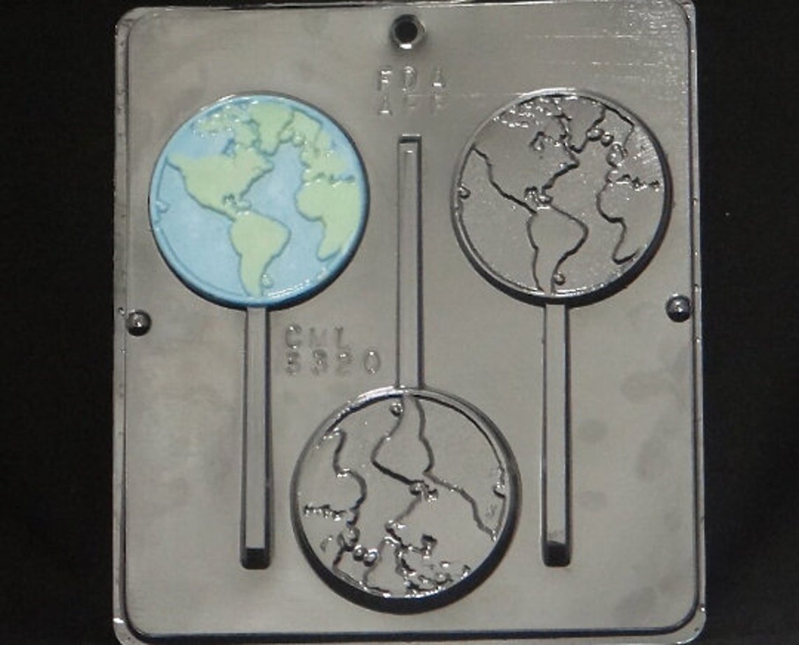 World Earth Lollipop Chocolate Candy Mold 3320 - Etsy
