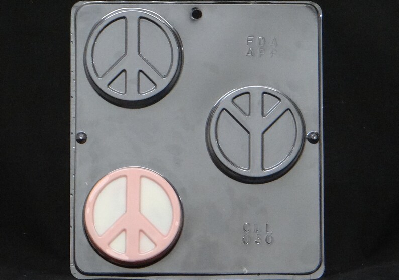 Peace Sign Mold for Soap or Chocolate 3 Diameter X - Etsy