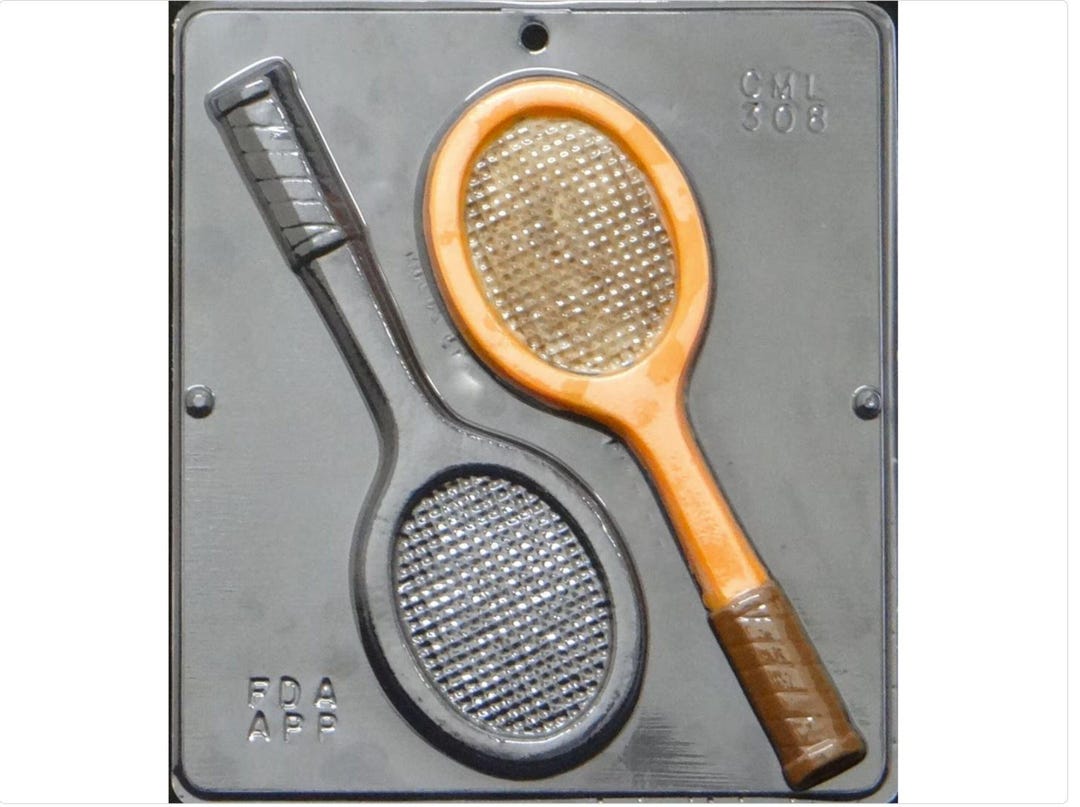 Tennis Rackets Chocolate Candy Mold 308 - Etsy