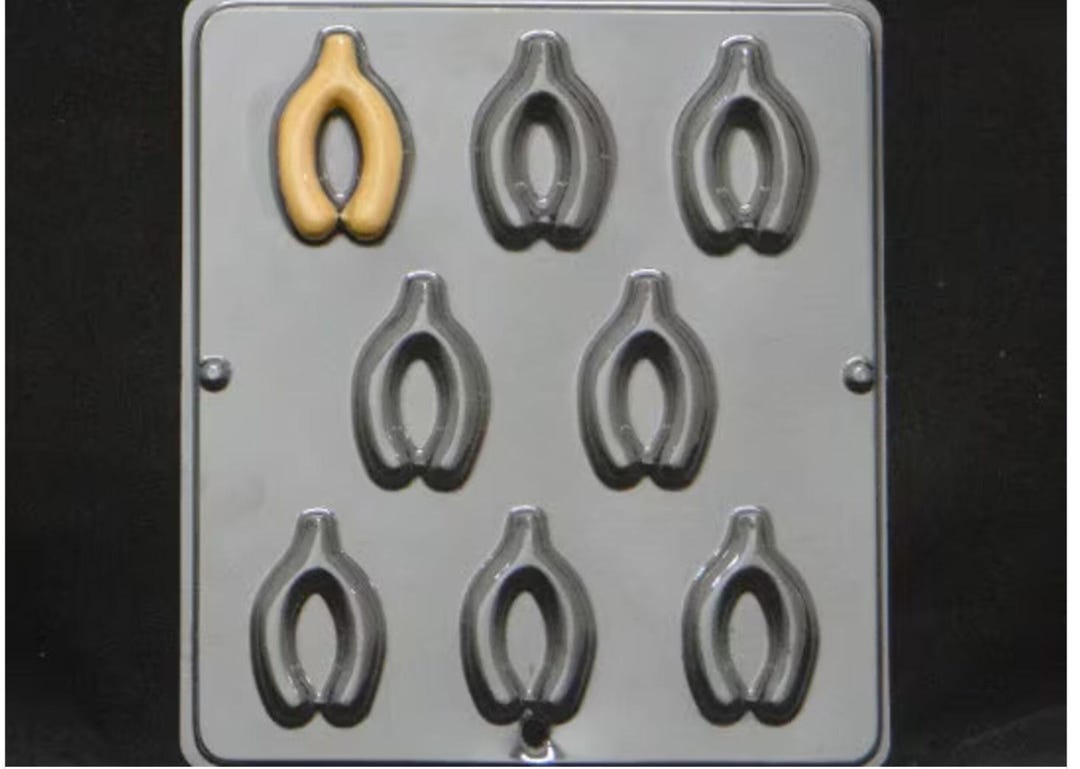 Wishbone Bite Size Pieces Chocolate Candy Mold Thanksgiving 1021 ...