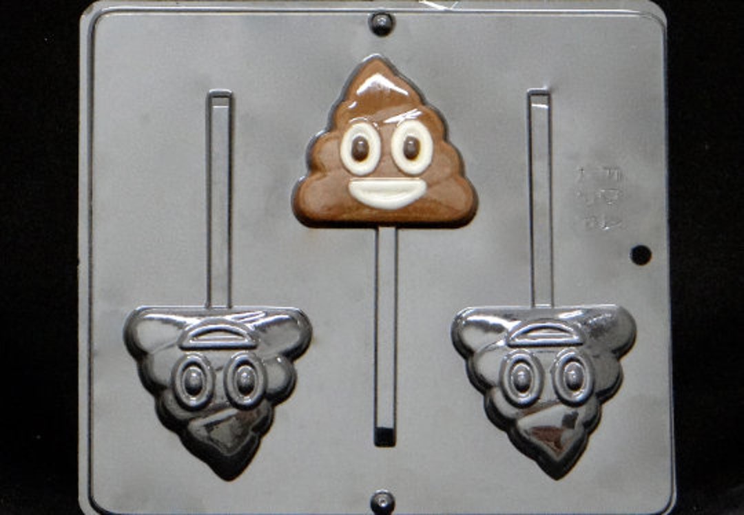 Poop Emoji Lollipop Chocolate Candy Mold 3458 - Etsy