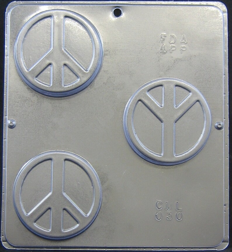 Peace Sign Mold for Soap or Chocolate 3 Diameter X - Etsy