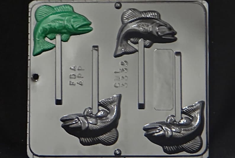 Bass Fish Lollipop Chocolate Candy Mold 3335 - Etsy