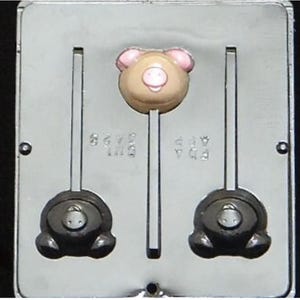 Pig Lollipop Chocolate Candy Mold Piggy 3428 - Etsy