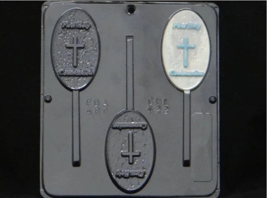 First Holy Communion Lollipop Chocolate Candy Mold Religious 422 - Etsy