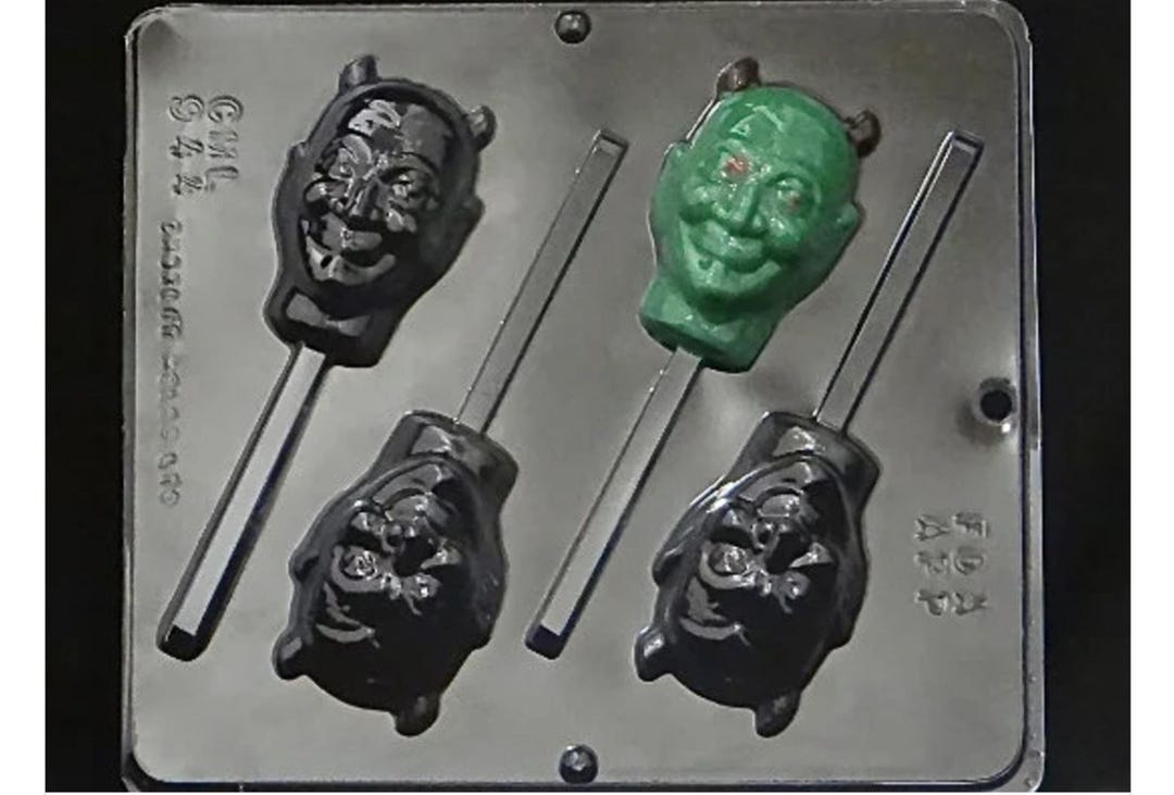 Devil Lollipop Chocolate Candy Mold Halloween 944 - Etsy