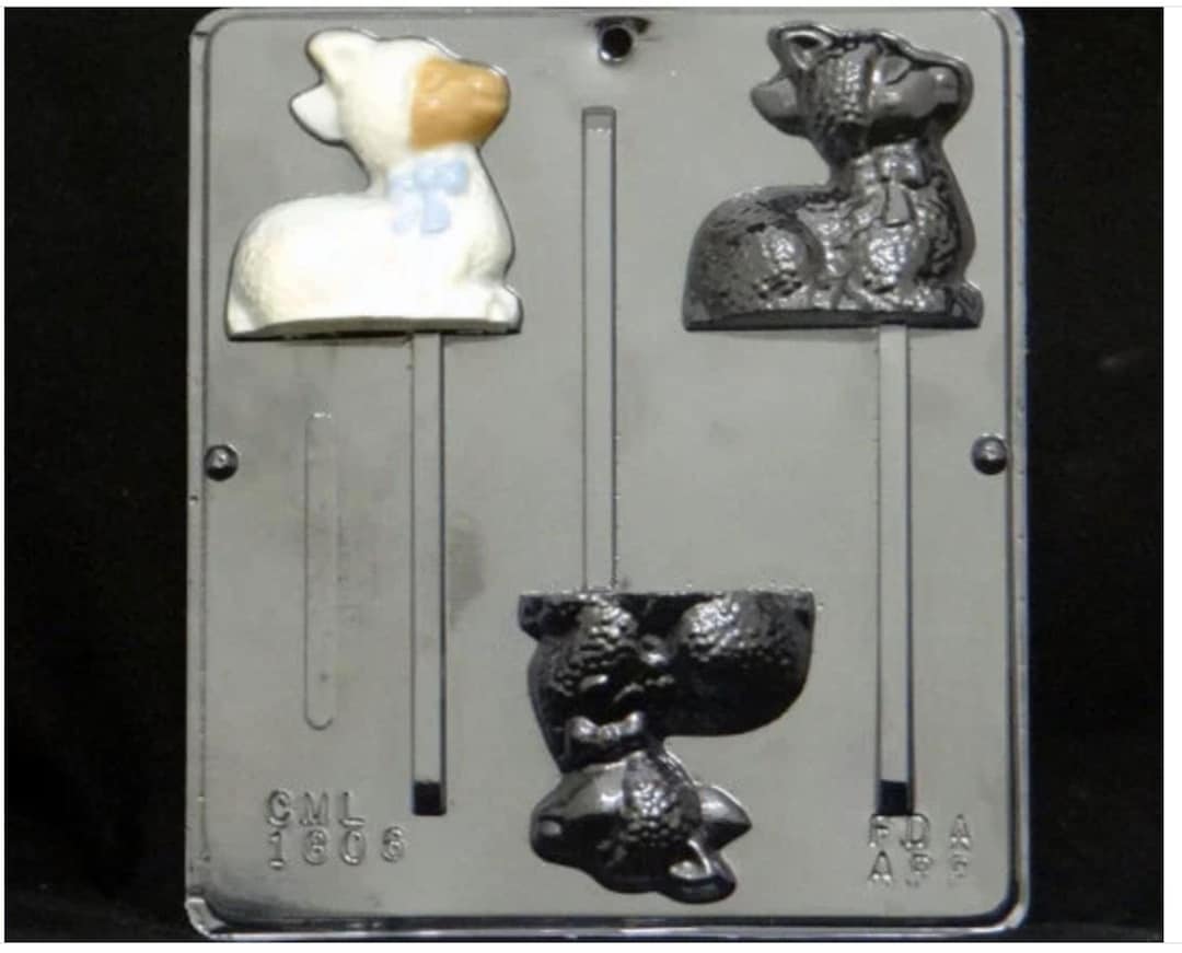 Lamb Lollipop Chocolate Candy Mold Easter 1806 - Etsy