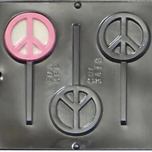 Peace Sign Lollipop Chocolate Candy Mold 3419 - Etsy