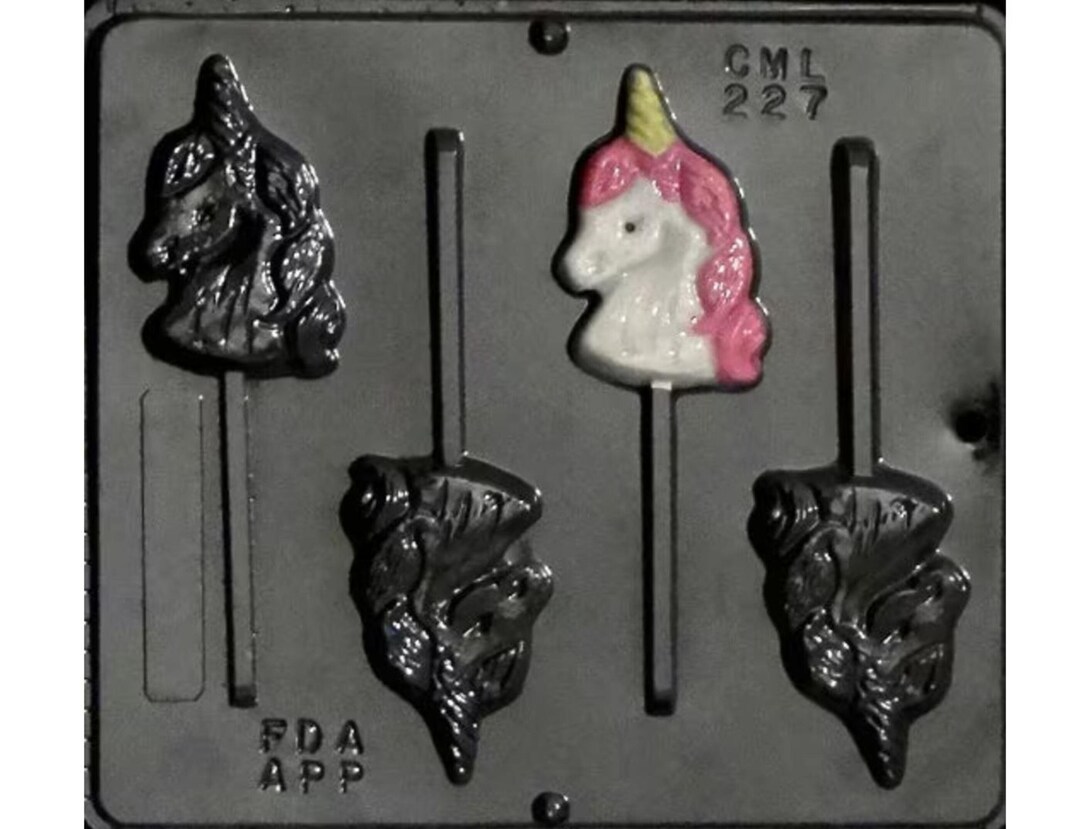 Unicorn Head Lollipop Chocolate Candy Mold 227 - Etsy