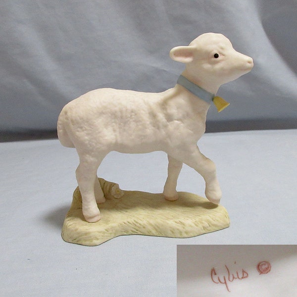 Porcelain Lamb Figurine - Etsy