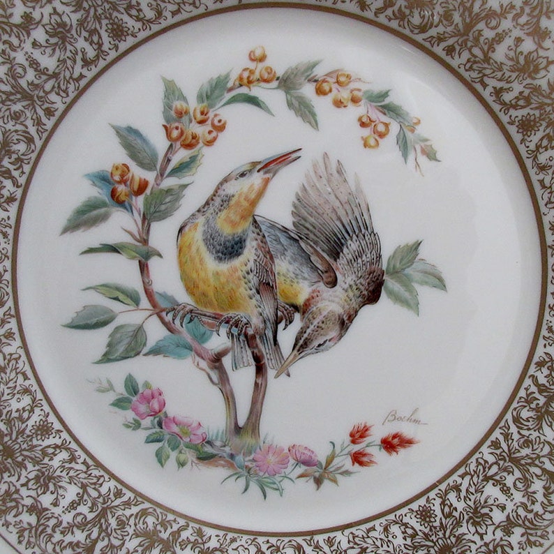 Lenox Boehm Service Plate Birds Series Meadowlarks 1973 - Etsy