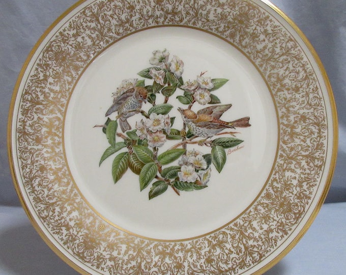 Lenox Boehm Service Plate Birds Series Woodthrush W/ Azaleas 1970 - Etsy