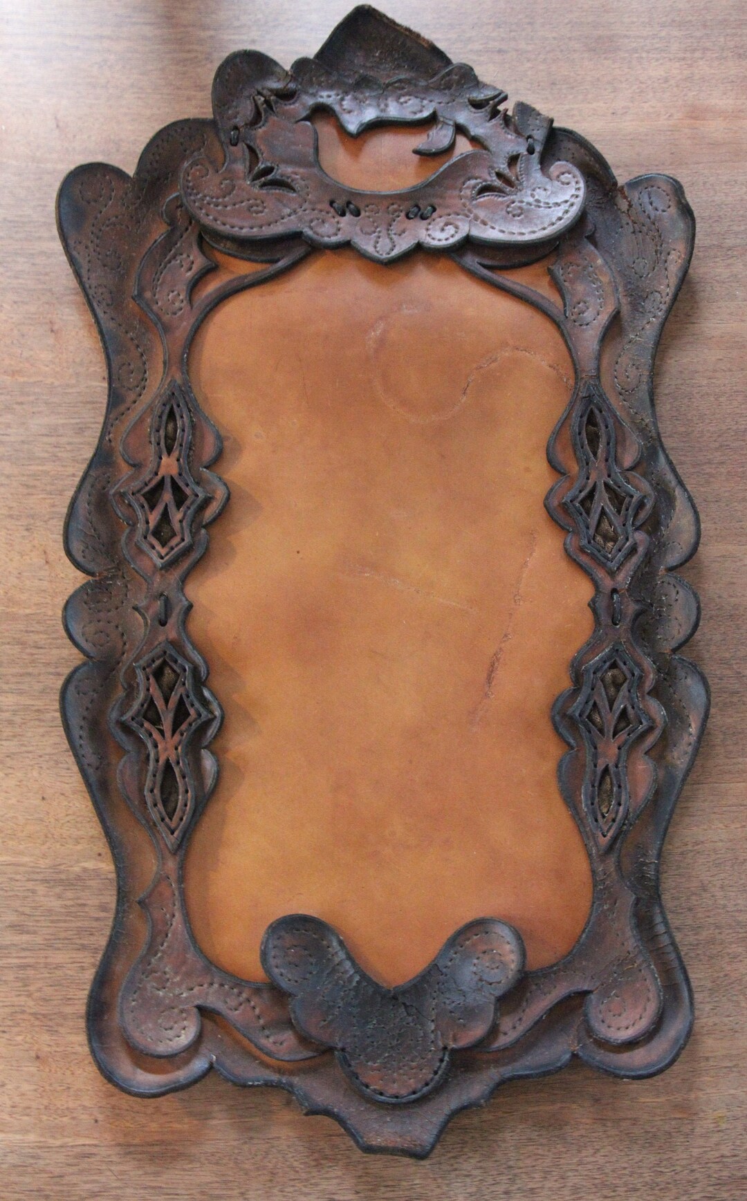 Vintage Leather Hippie Frame-vintage 1960's Hand Tooled Picture Frame ...