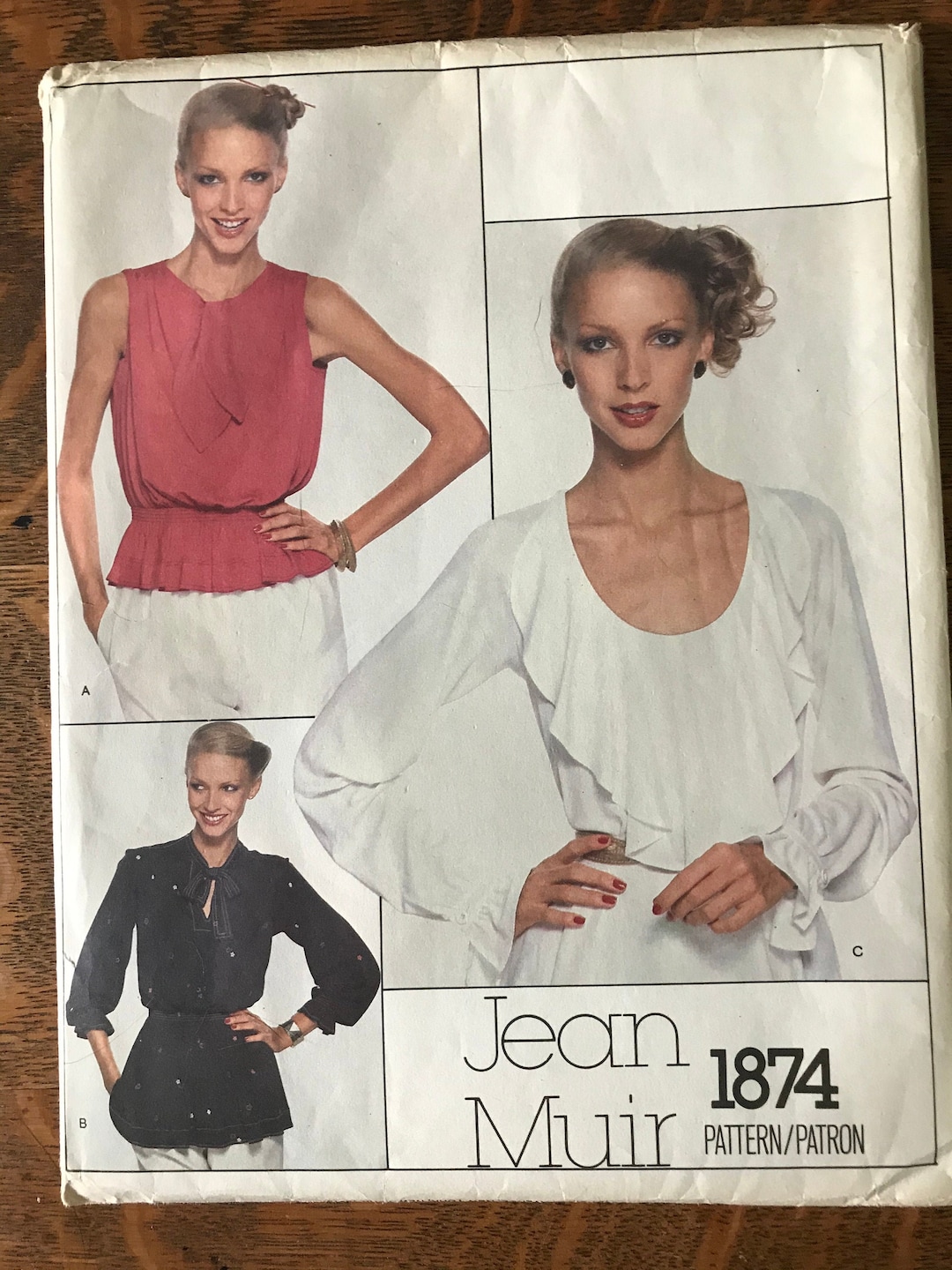 Beautiful 1979 FF Vogue Pattern 1474 Top With 3 Variations Size 32 Jean ...