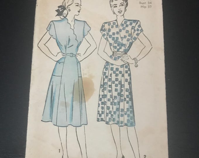 Advance 4605 Sewing Pattern. Size 16, Bust 34". Simple, Elegant Design ...