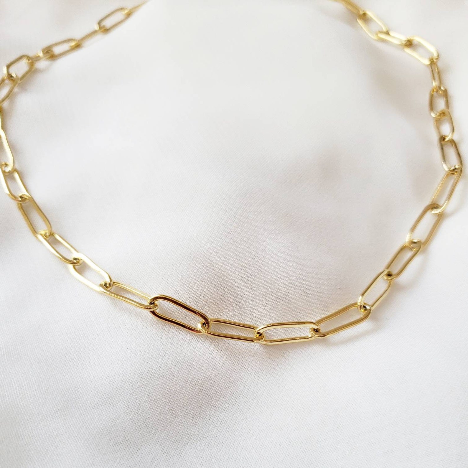 Gold Link Chain Necklace Link Chain Necklace Gold Link | Etsy