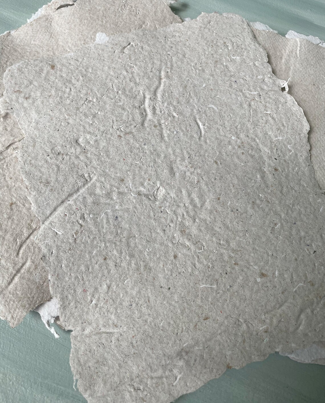 Rustic Handmade Papers, 10 Pieces, Deckle Edged Papers, Recycled, Rough ...