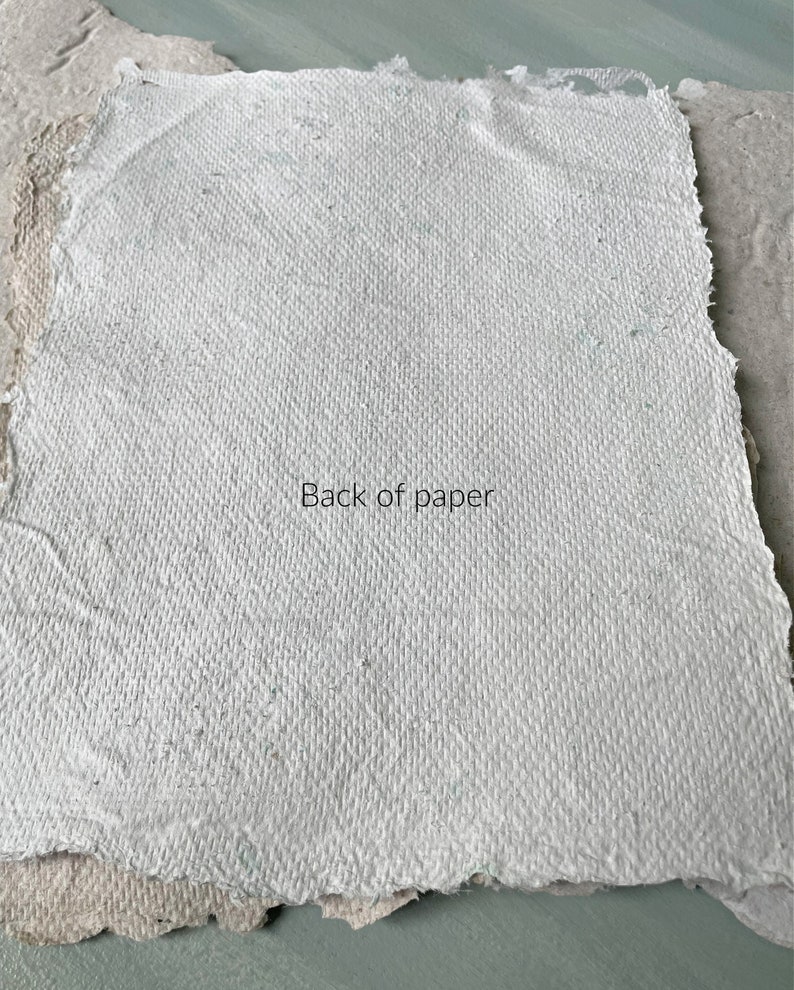 Rustic Handmade Papers, 10 Pieces, Deckle Edged Papers, Recycled, Rough ...