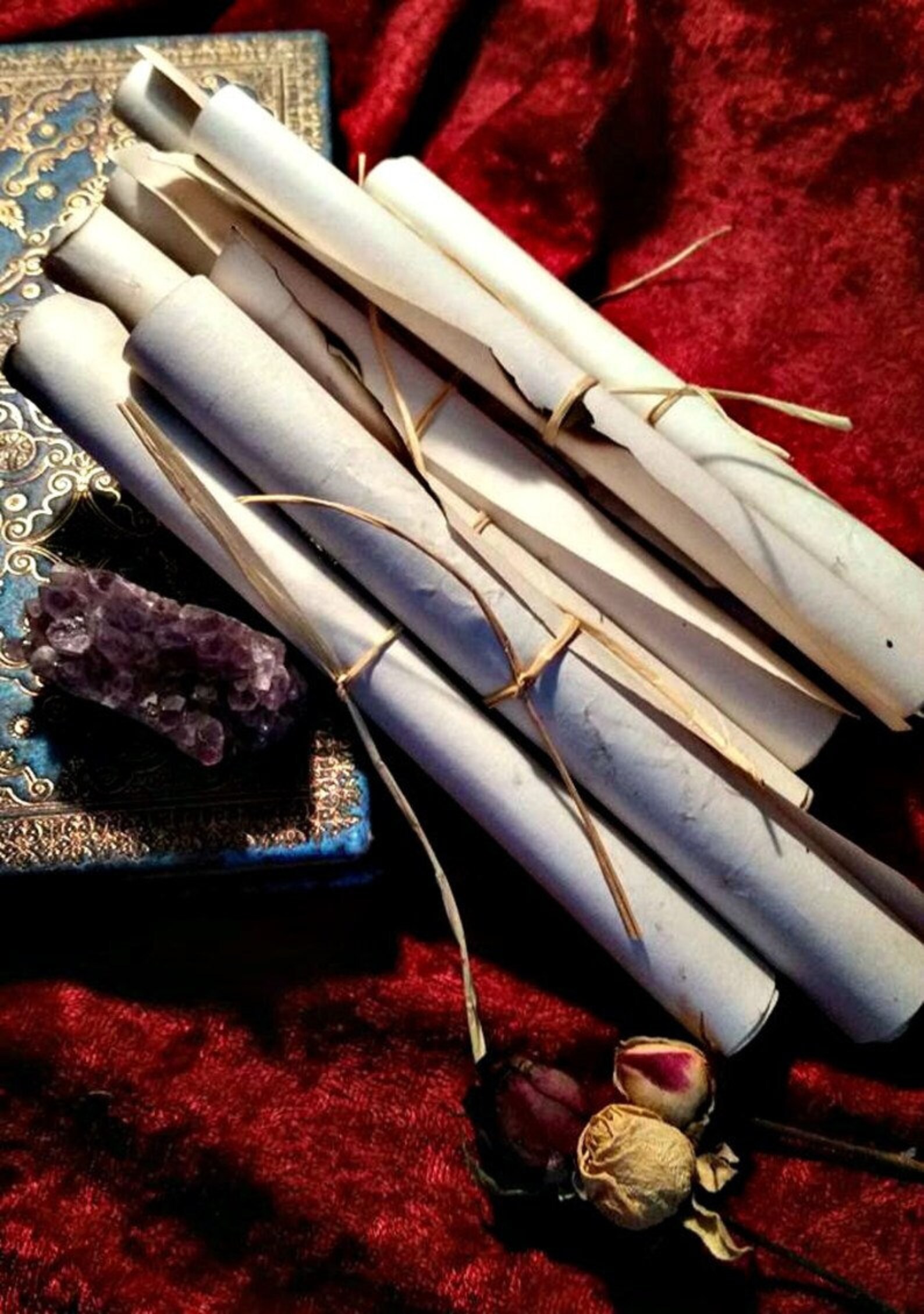 Aged Paper Scrolls, Small or Large, Set of Scrolls, Burned Papers ...