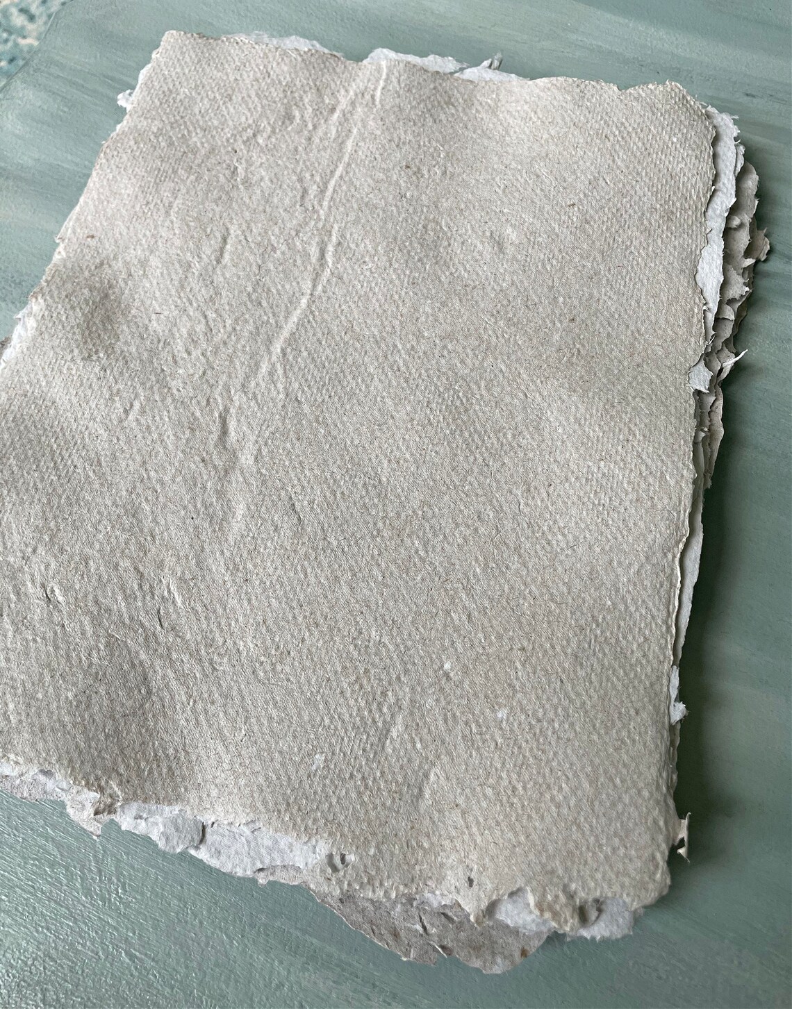 Rustic Handmade Papers, 10 Pieces, Deckle Edged Papers, Recycled, Rough ...