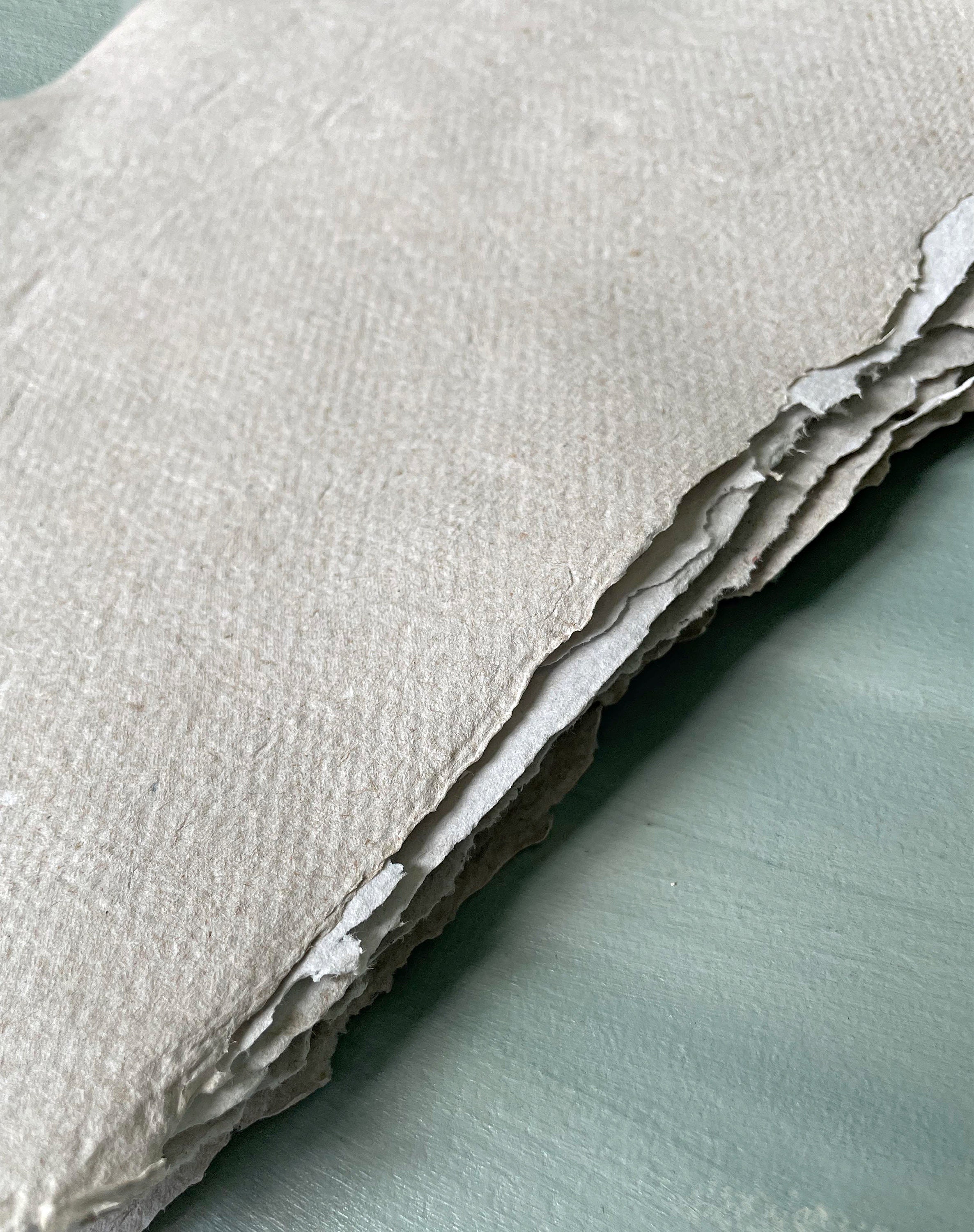 Rustic Handmade Papers, 10 Pieces, Deckle Edged Papers, Recycled, Rough ...
