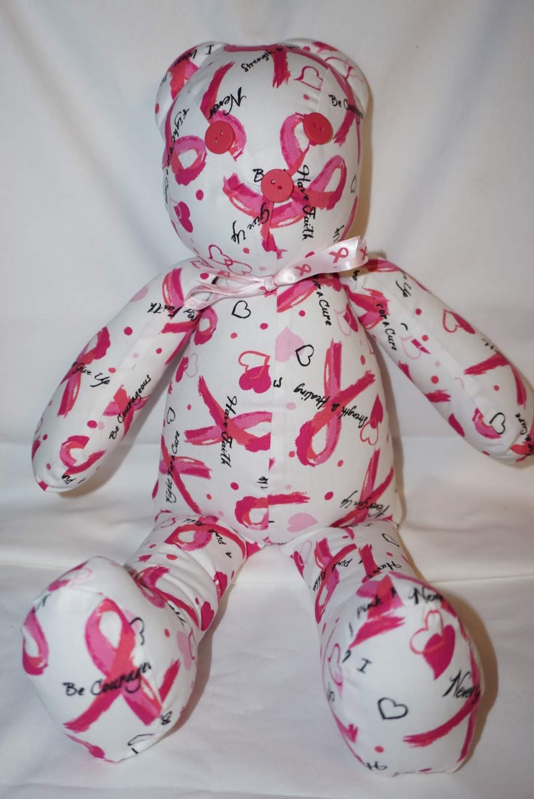 Handmade Breast Cancer Teddy Bear - Etsy