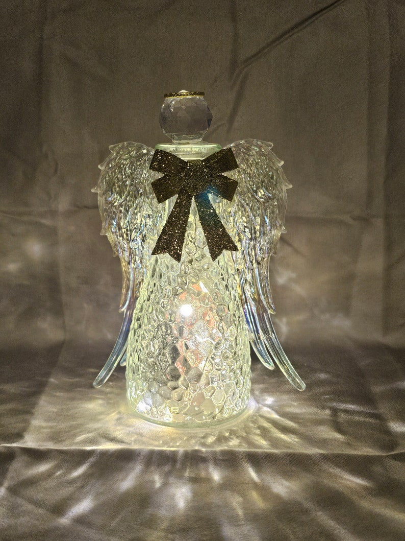 Glass Guardian Angel Decor With LED Fairy Lights - Etsy