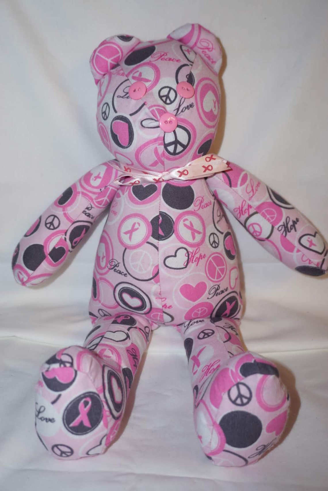 Handmade Breast Cancer Teddy Bear - Etsy
