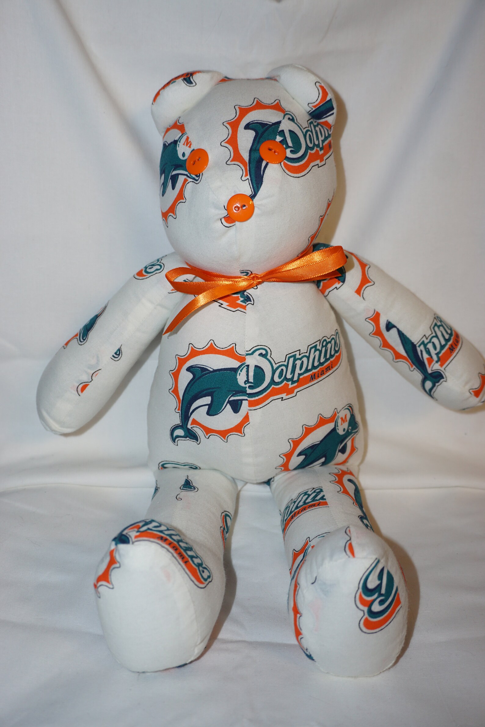 Handmade Miami Dolphins Teddy Bear - Etsy.de